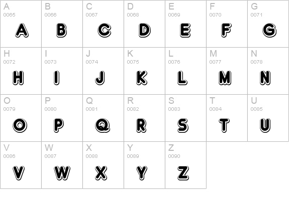 FontsMarket.com - Details of Double¥Bubble Shadow font