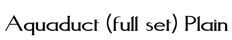FontsMarket.com - Download Aquaduct (full set) Plain font for FREE