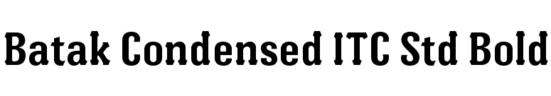 FontsMarket.com - Download Batak Condensed ITC Std Bold font for FREE