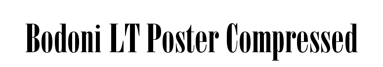 FontsMarket.com - Download Bodoni LT Poster Compressed font for FREE