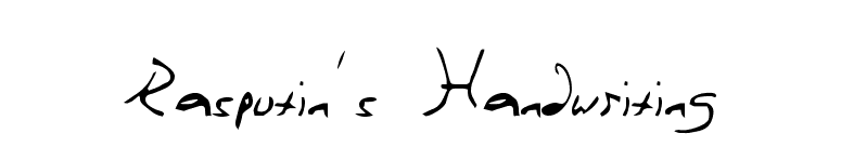 Rasputin's Handwriting Font - Preview, Details & Free Download ...
