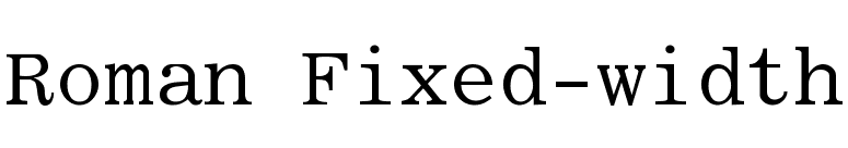FontsMarket Details Of Roman Fixed width Font